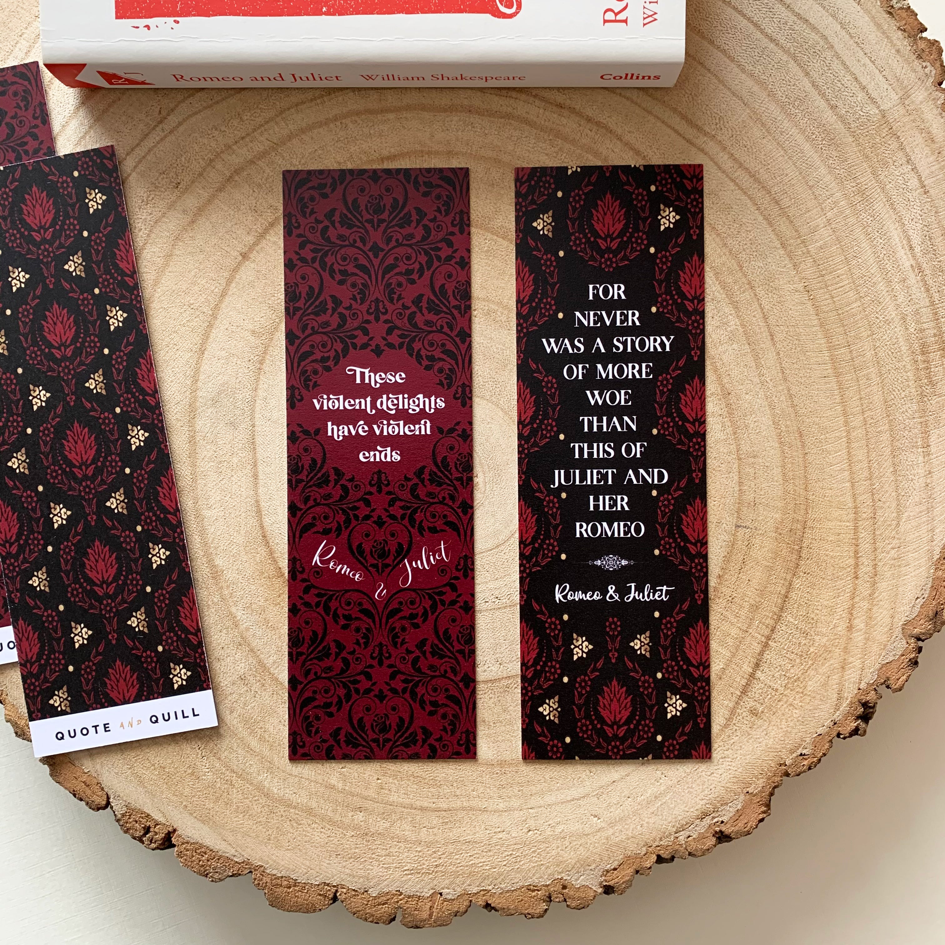 Romeo and Juliet Bookmarks – Quote and Quill