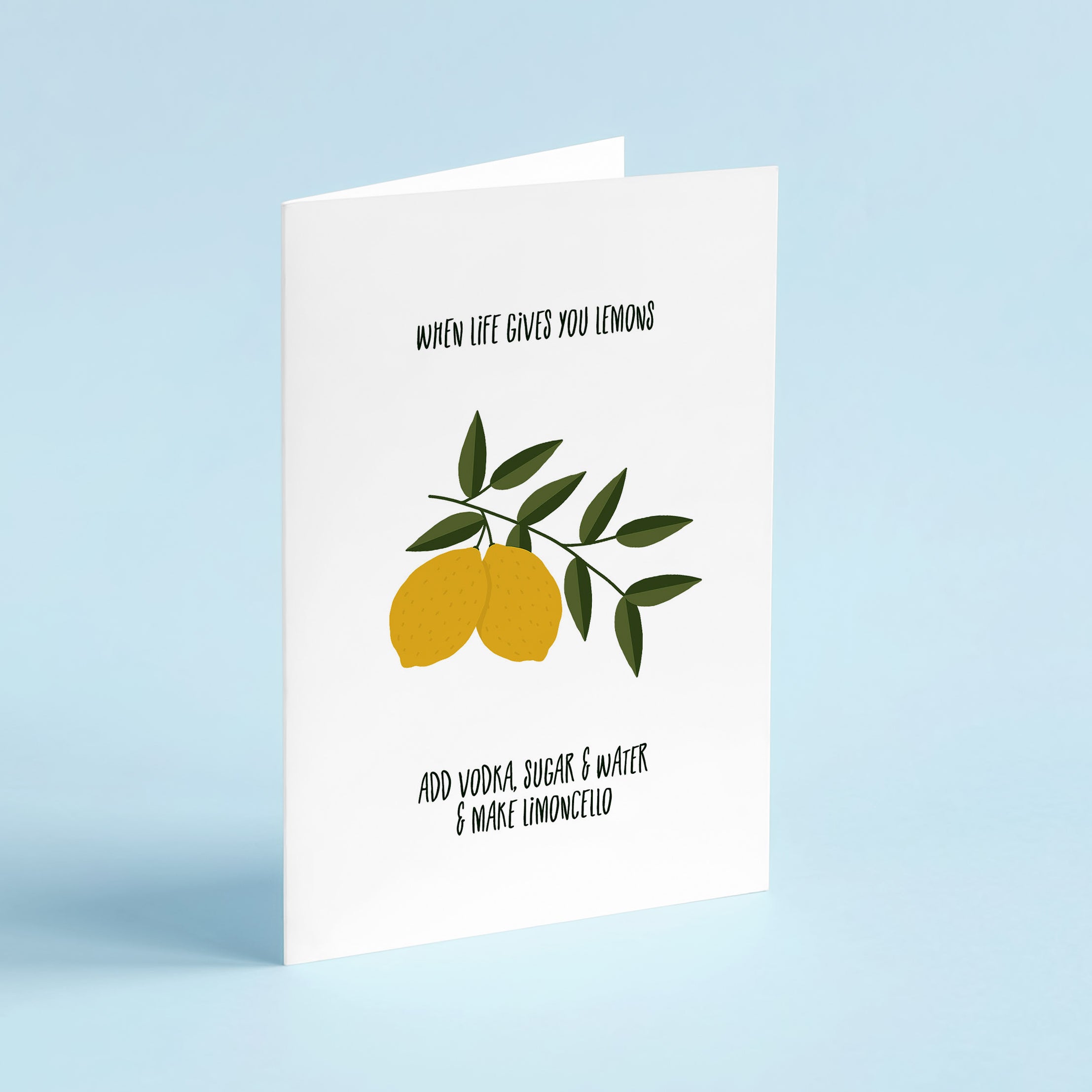 Lemon Birthday Quotes Birthday Greetings Card Naive Childish Style