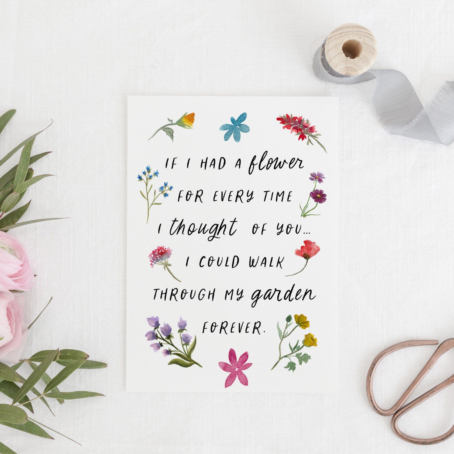 Alfred, Lord Tennyson - 'If I Had A Flower' Literary Quote Card – Quote ...