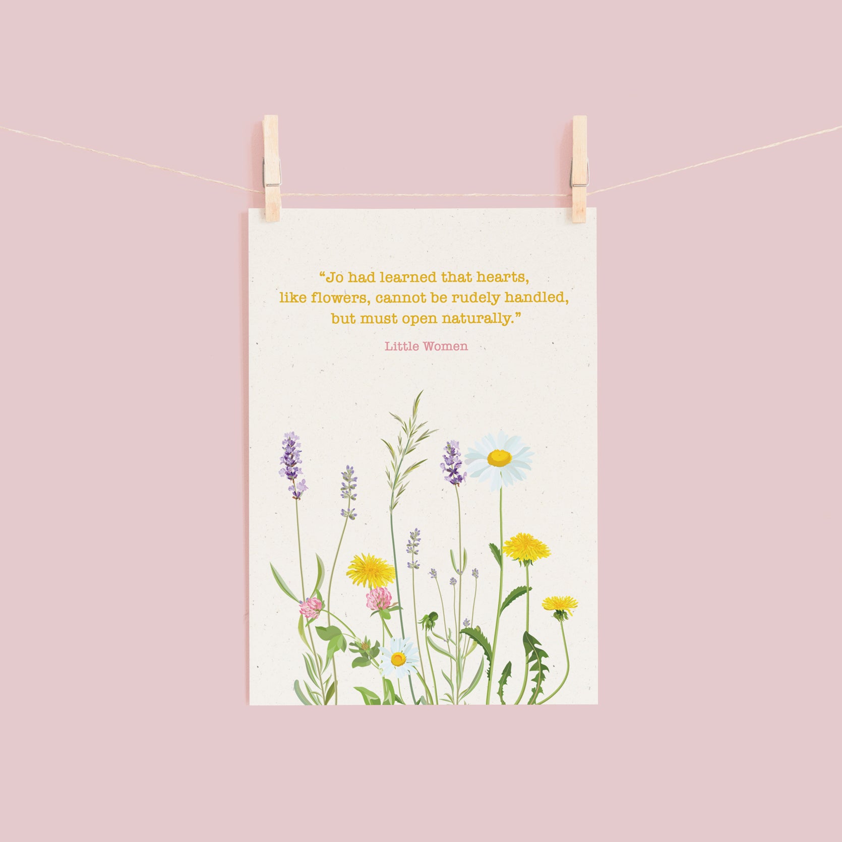 Little Women - 'Hearts, Like Flowers' Postcard – Quote and Quill